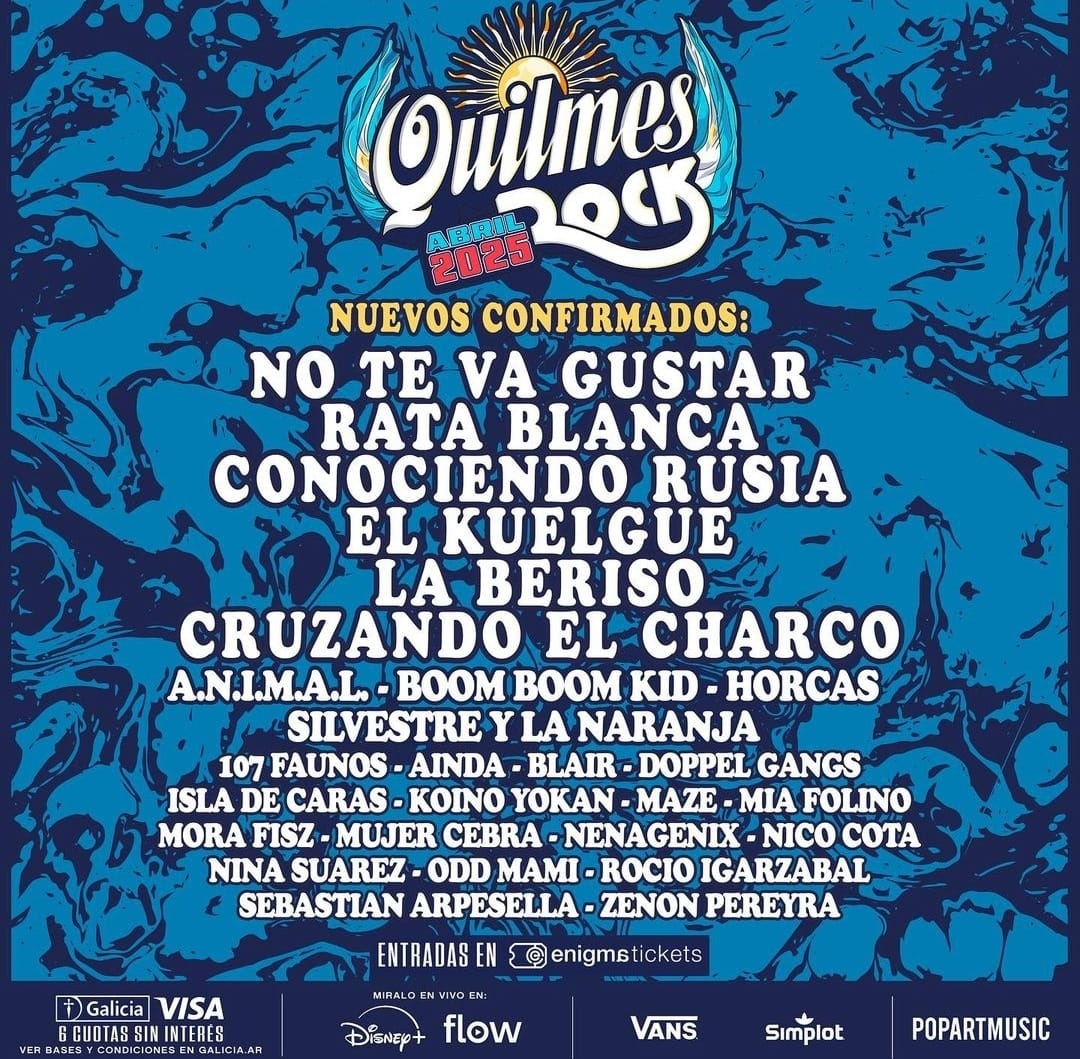 Quilmes Rock 2025: el festival anunció su lineup completo - INDIE CLUB