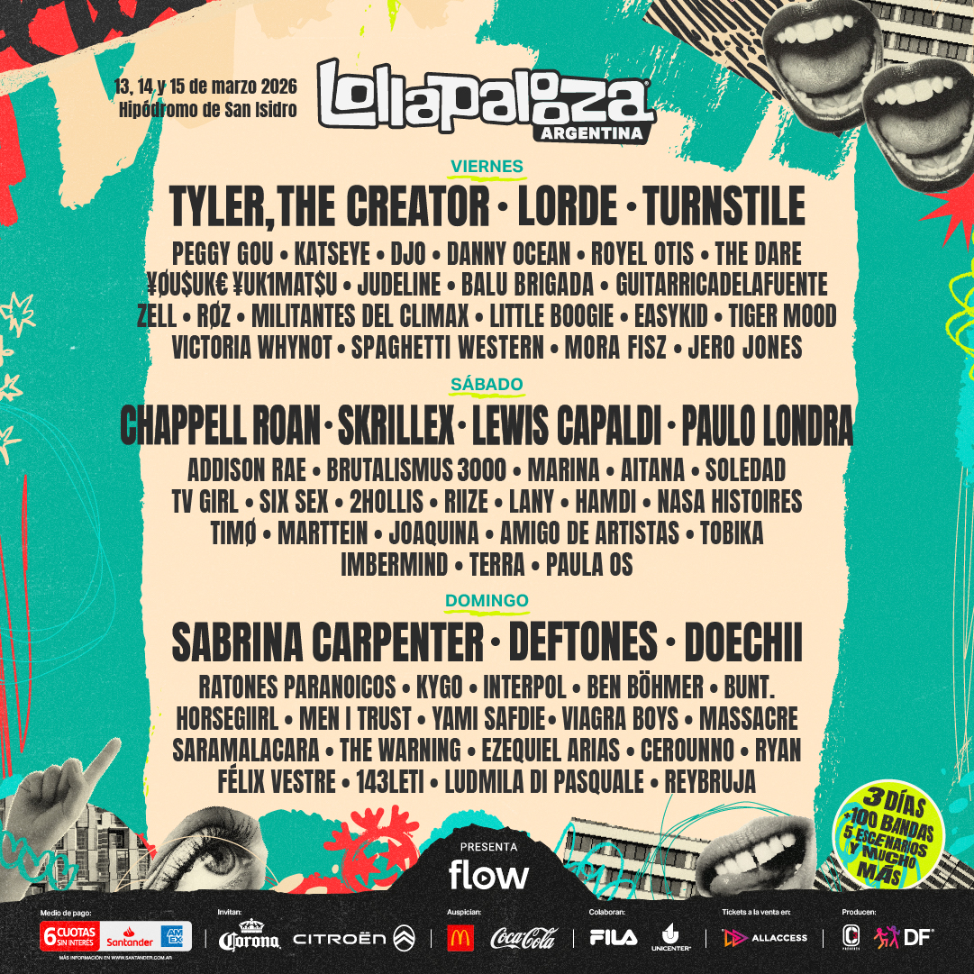 Lollapalooza Argentina 2026: el festival anunció los artistas día por ...